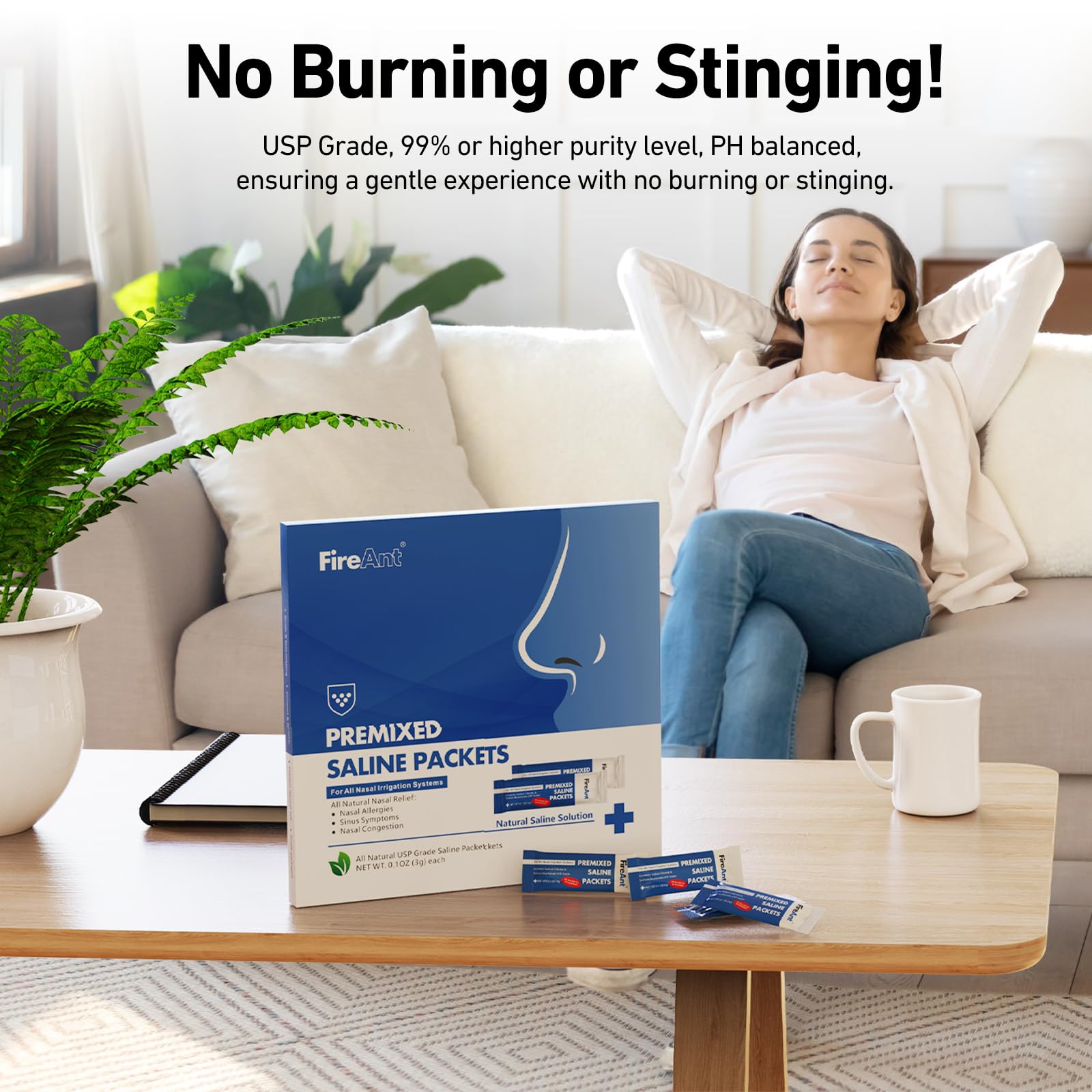 Snapklik.com : FireAnt Saline Packets Sinus Rinse, 70 Premixed Neti Pot ...