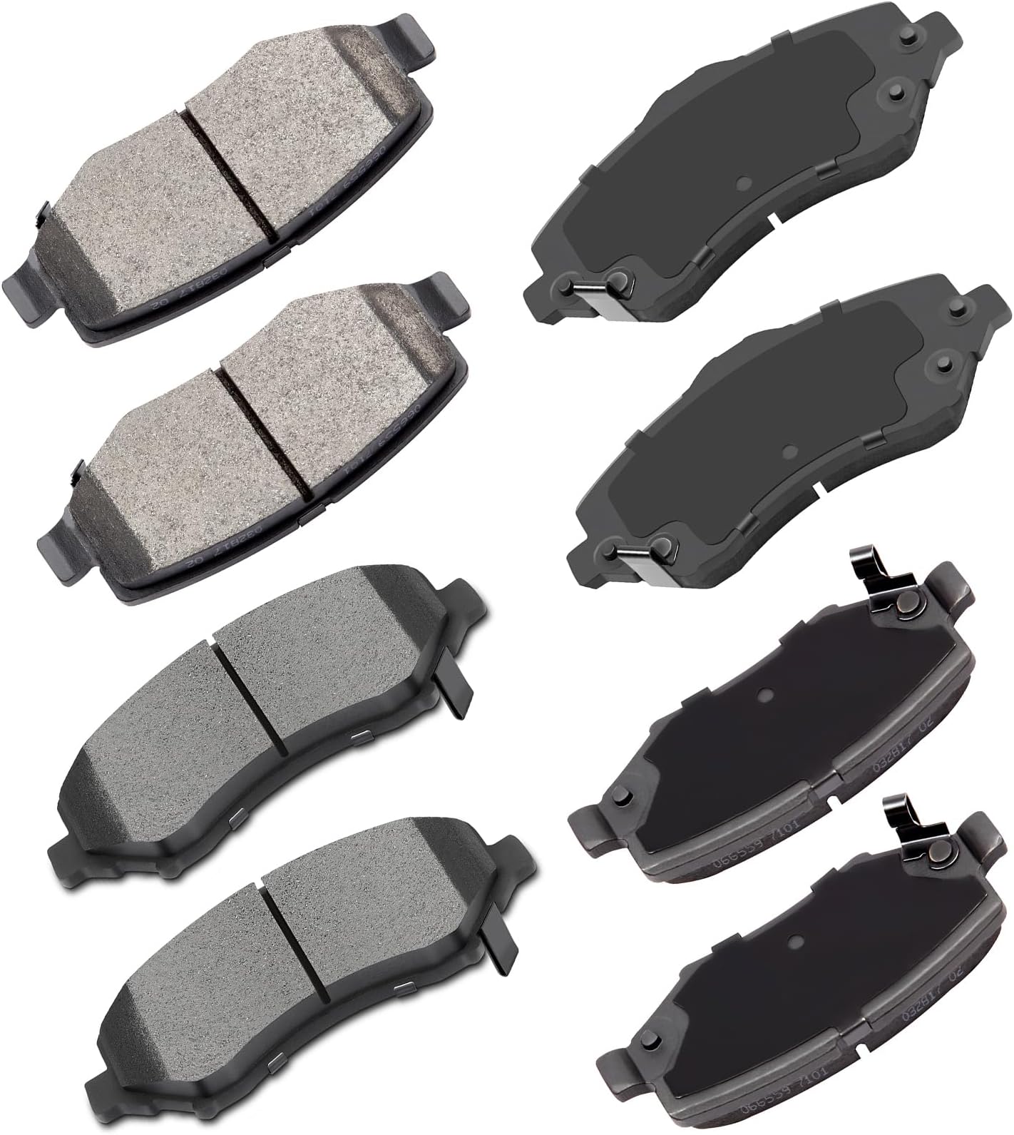 Amazon.com: WEIZE Front & Rear Carbon Fiber Ceramic Brake Pads, Truck ...