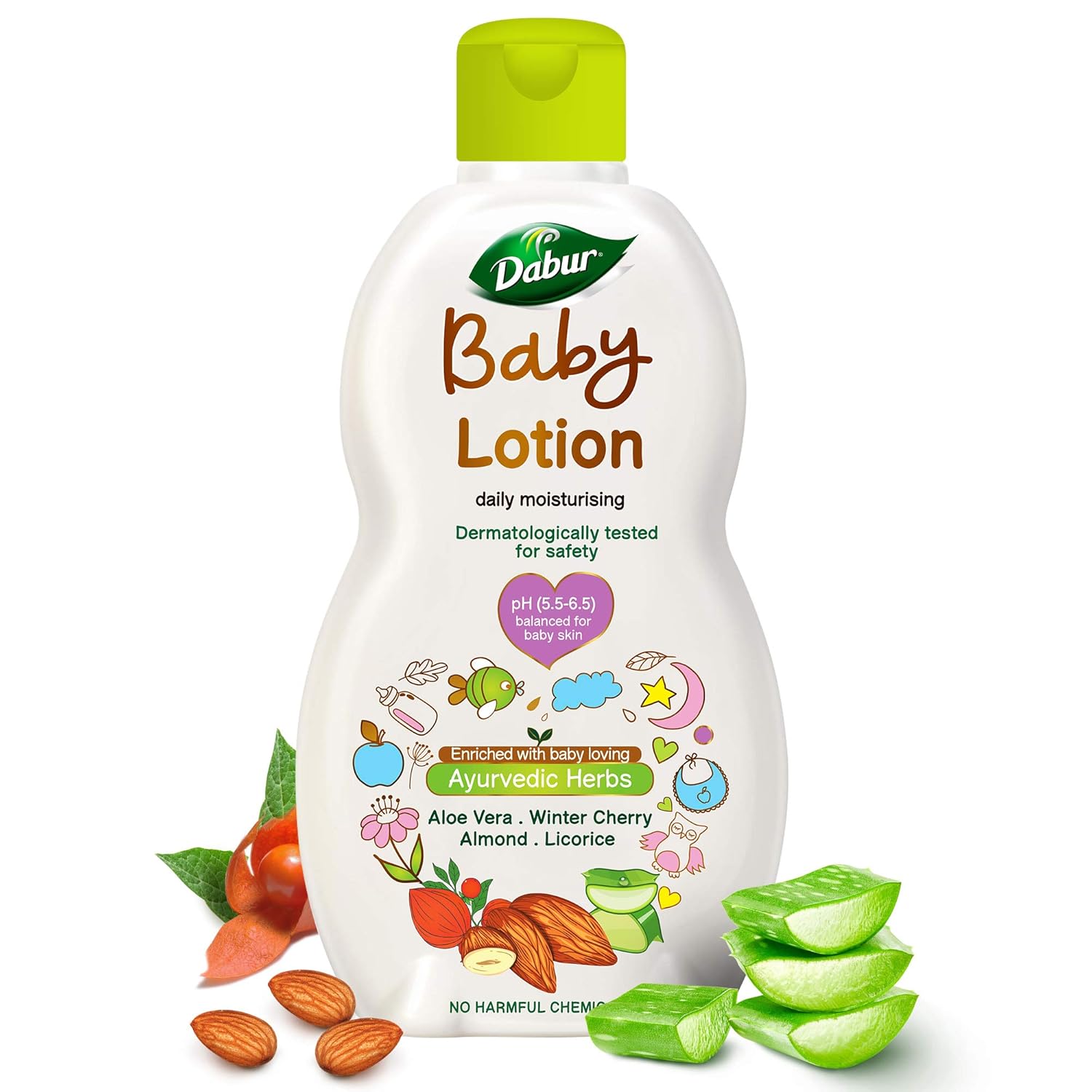 Buy Dabur Baby Lotion: pH 5.5 Balanced for baby skin | No Harmful ...