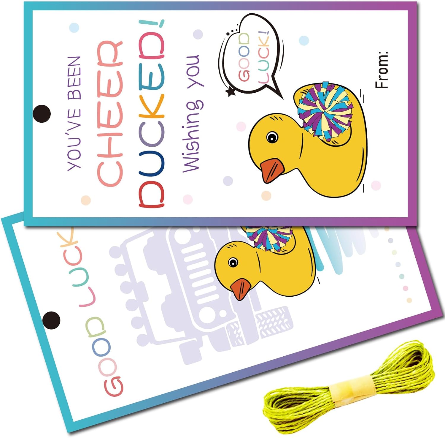 CREATCABIN 50Pcs Duck Tags Cruising Rubber Duck Tag Cruise Duck Duck ...