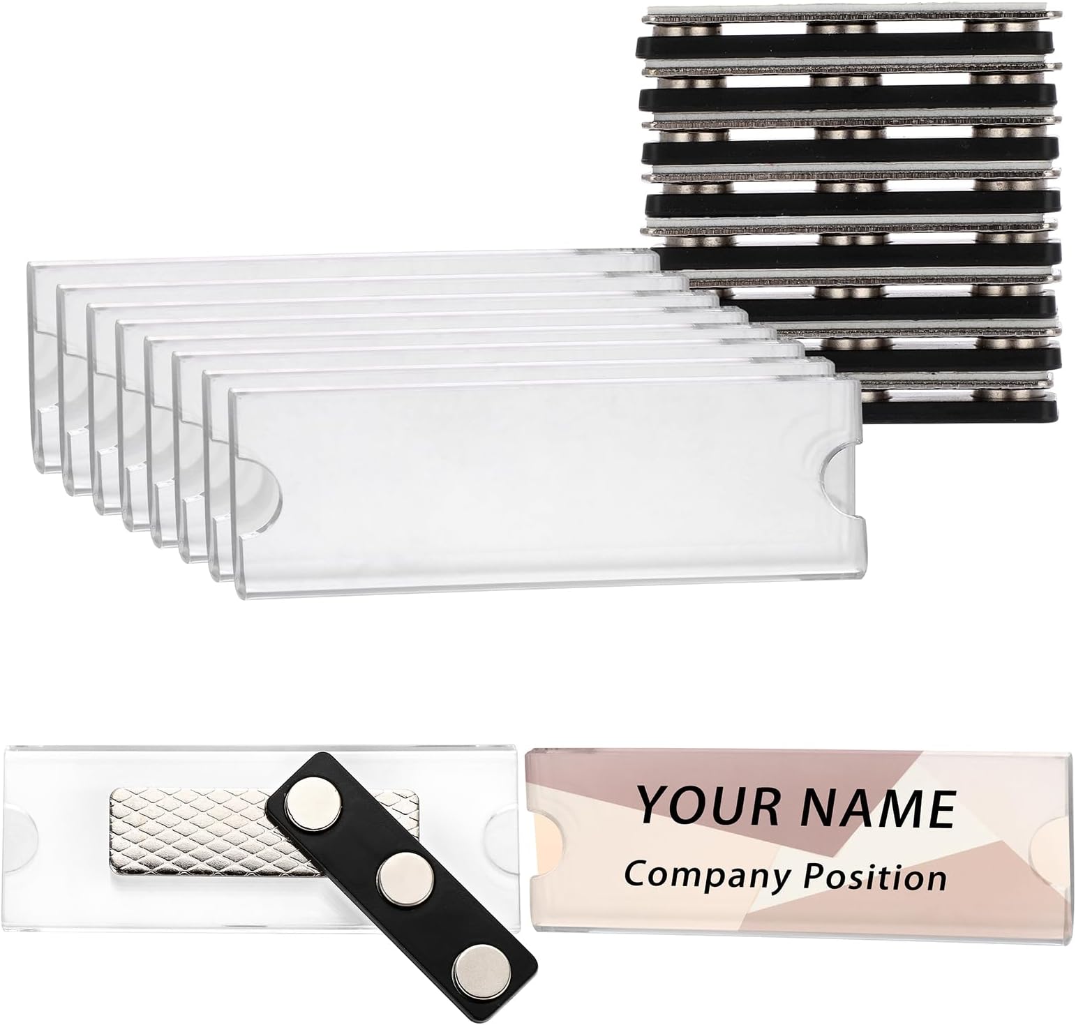 Amazon.com : BTSKY Magnetic Name Tags Kit, Magnetic Name Badge with DIY ...