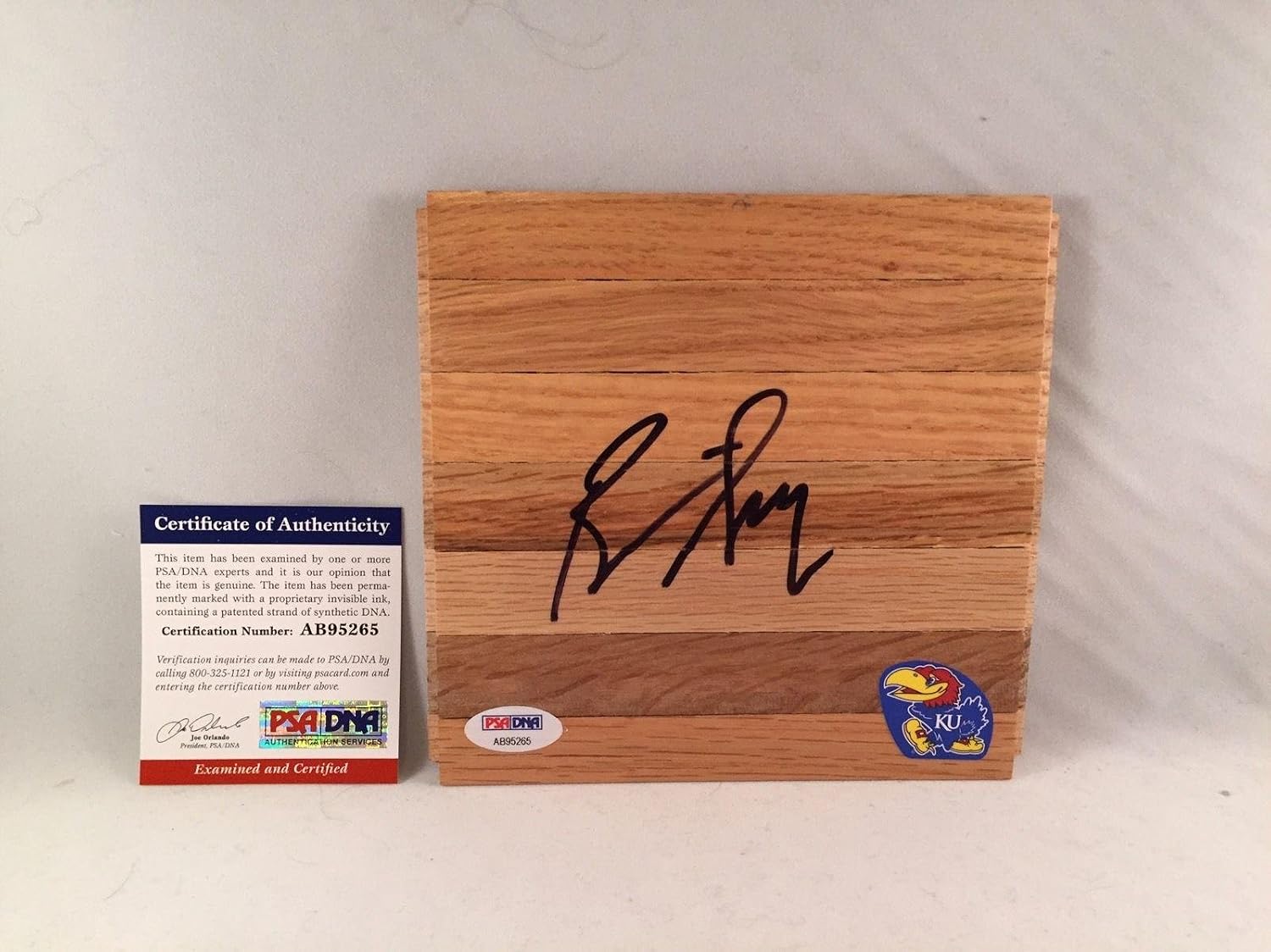 Bill Self Signed Kansas Jayhawks Floor Board - PSA/DNA Certified ...