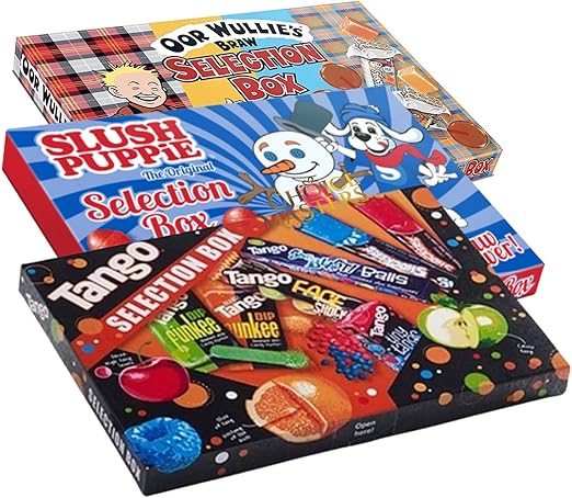 Retro Sweets Selection Boxes Gift Set - Set Of OOr Wullie, Slush Puppie ...