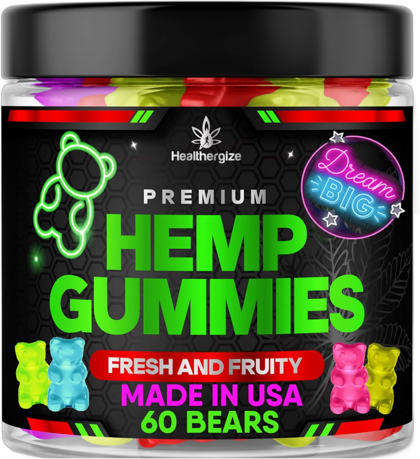 Amazon.com: Hemp Gummies High Potency Hemp Oil Infused Gummy Bears ...