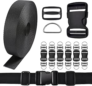 Amazon.com: CooBigo 1.25 Inch Buckles Straps Set 6 Yards 1.25 Inch ...