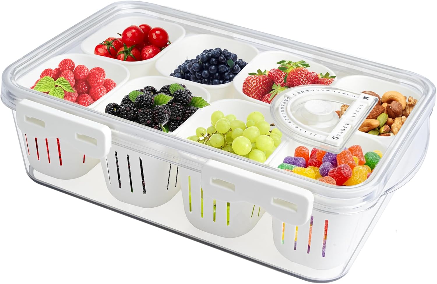 Amazon.com: MineSign Divided Food Serving Tray with Lids Stackable ...