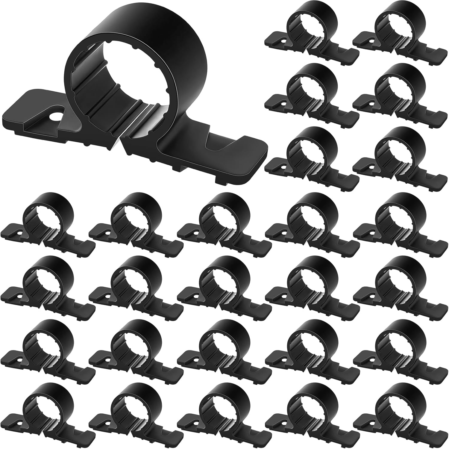 Briwooody 50 Pack 3/4 Inch Black Pipe Supports Suspension Clamp Pipe ...