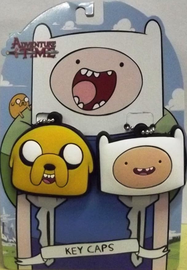 Amazon.com : Adventure Time Finn & Jake Key Caps : Key Tags And Chains ...