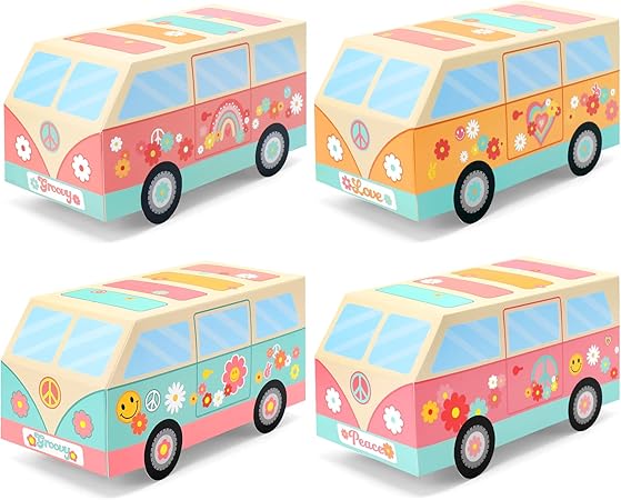 Amazon.com: Sinasasspel 12 Pack Groovy Party Favor Boxes Two Groovy ...