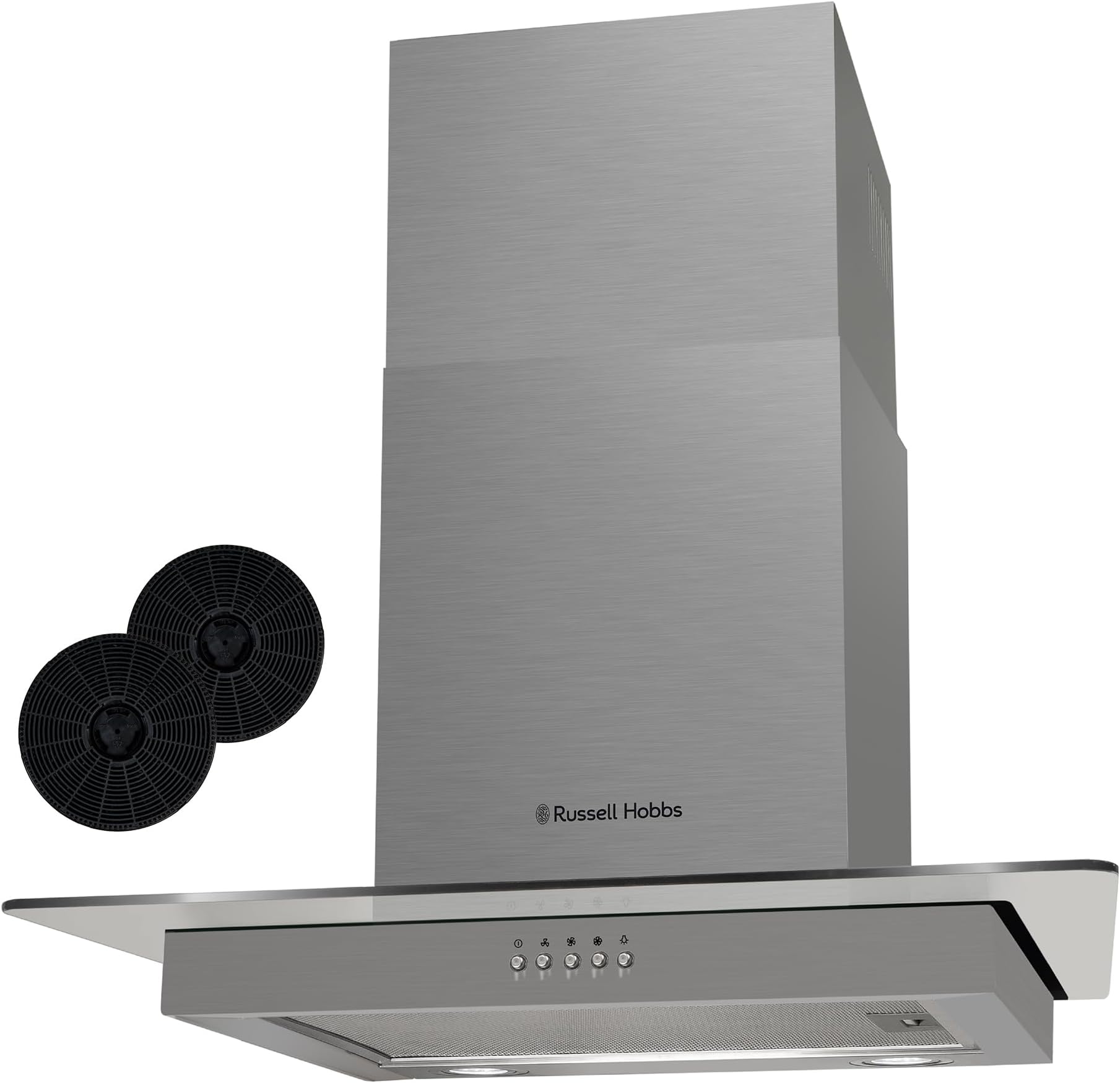 Russell Hobbs 60cm Flat Glass Cooker Hood, 3 Speed Settings, Washable ...