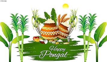 Happy_Pongal_6 Feet (Sankranthi_Pot Design_MFN) : Amazon.in: Home & Kitchen