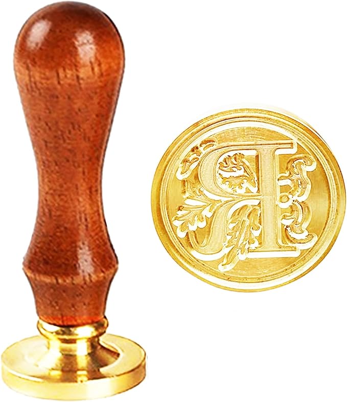 Amazon.com: Initial Wax Seal Stamp Vintage Retro Classic Wooden 26 ...