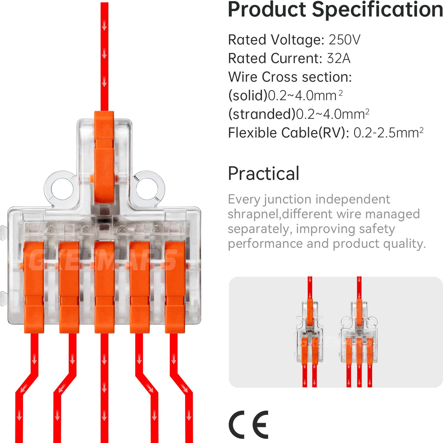 Snapklik.com : GKEEMARS 26Pcs Compact Splicing Connectors Wire ...