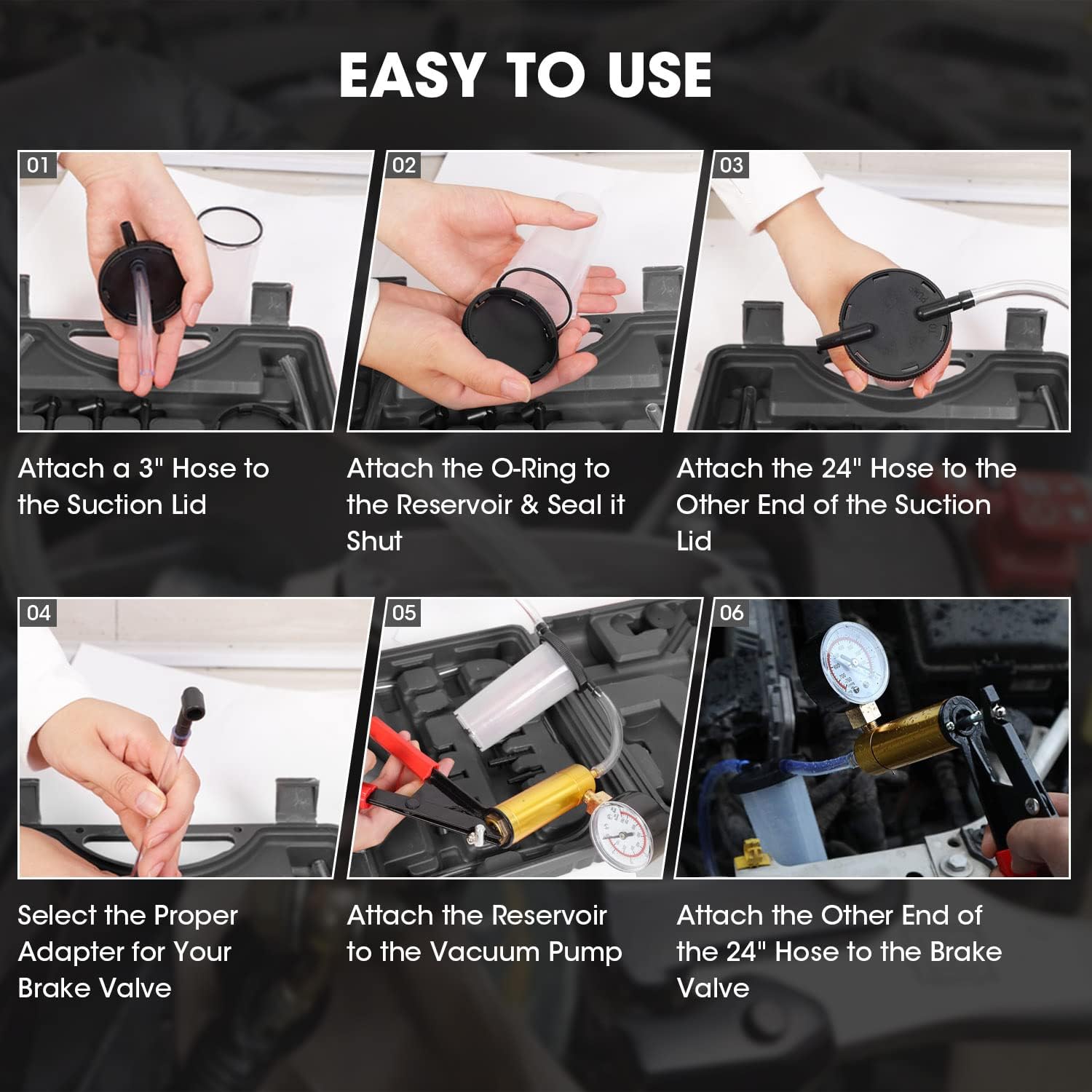 Snapklik.com : Torin ATRHS-A1998AB-1 16 Piece 2 In 1 Brake Bleeder Kit ...