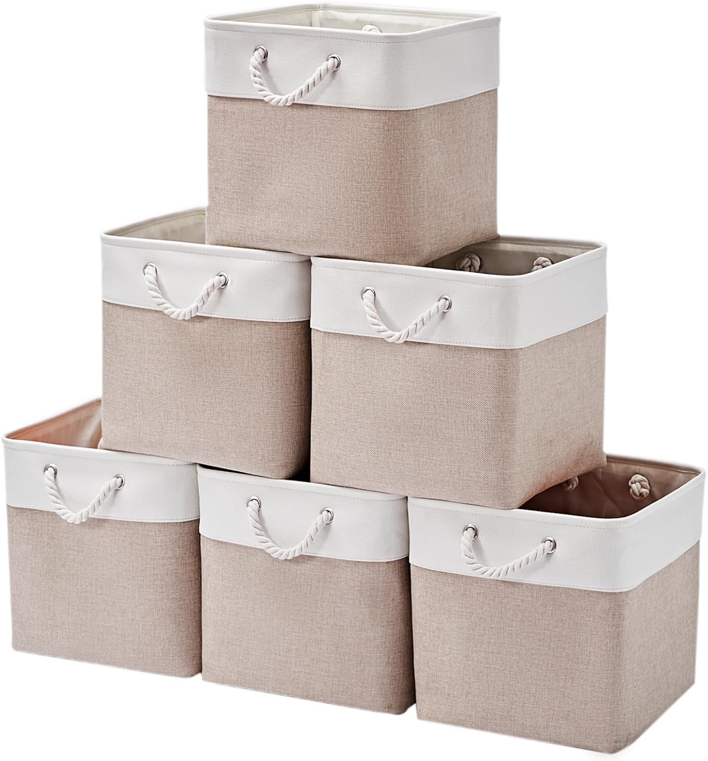 Amazon.com - MidmmVick 12 x 12 Inch Cube Storage Bins, 6 Pack Large ...