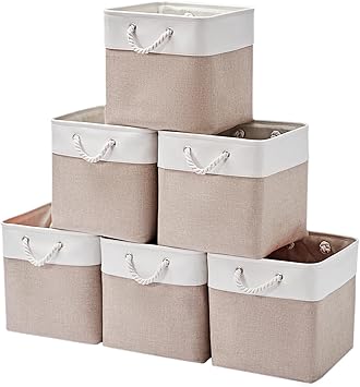 Amazon.com - MidmmVick 12 x 12 Inch Cube Storage Bins, 6 Pack Large ...