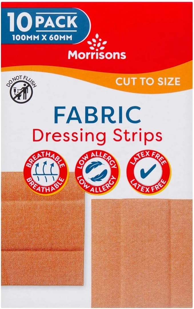 Morrisons Fabric Dressing Strips 10 Strips : Amazon.co.uk: Health ...