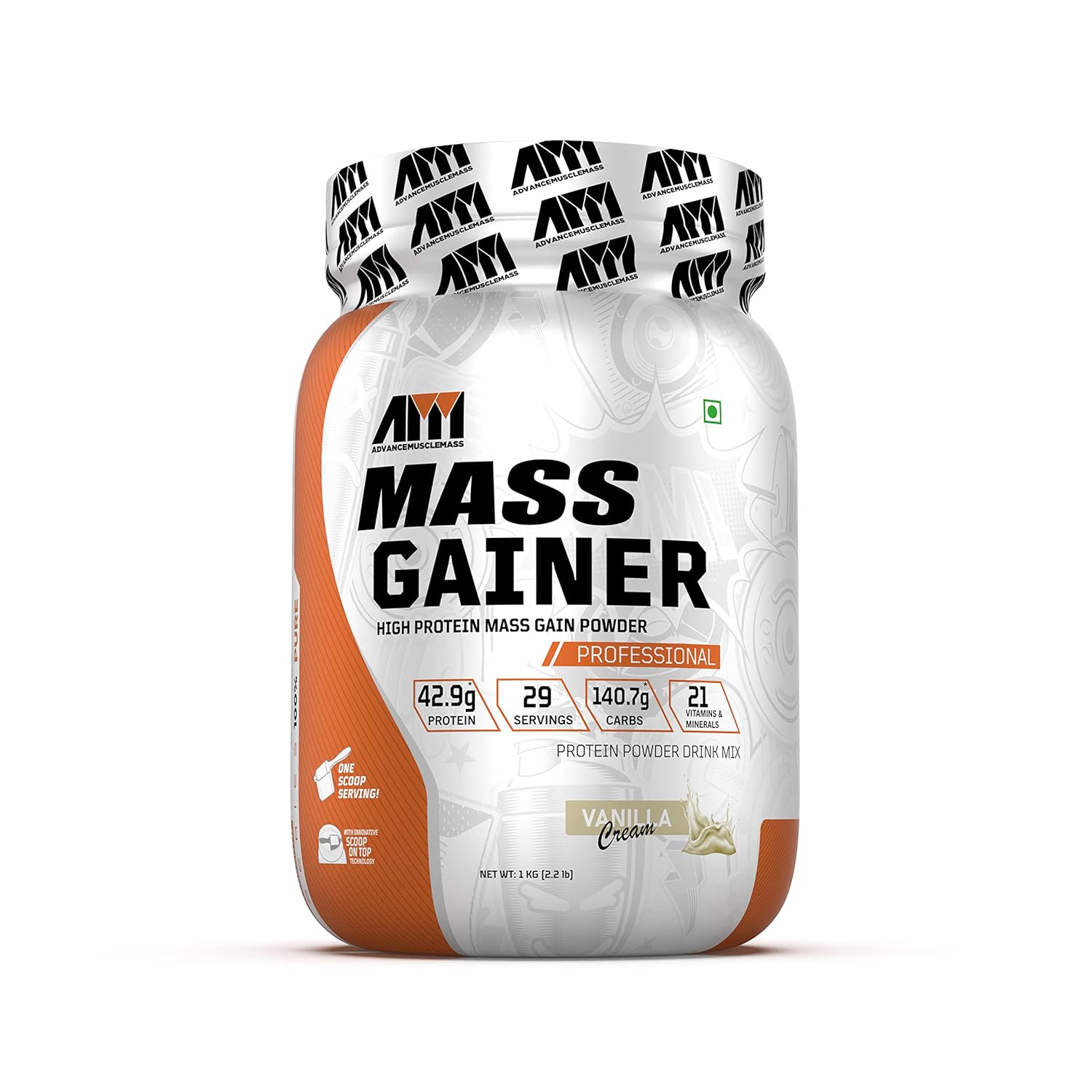 Advance MuscleMass Mass Gainer Powder With Innovative Scoop On Top | 7. ...