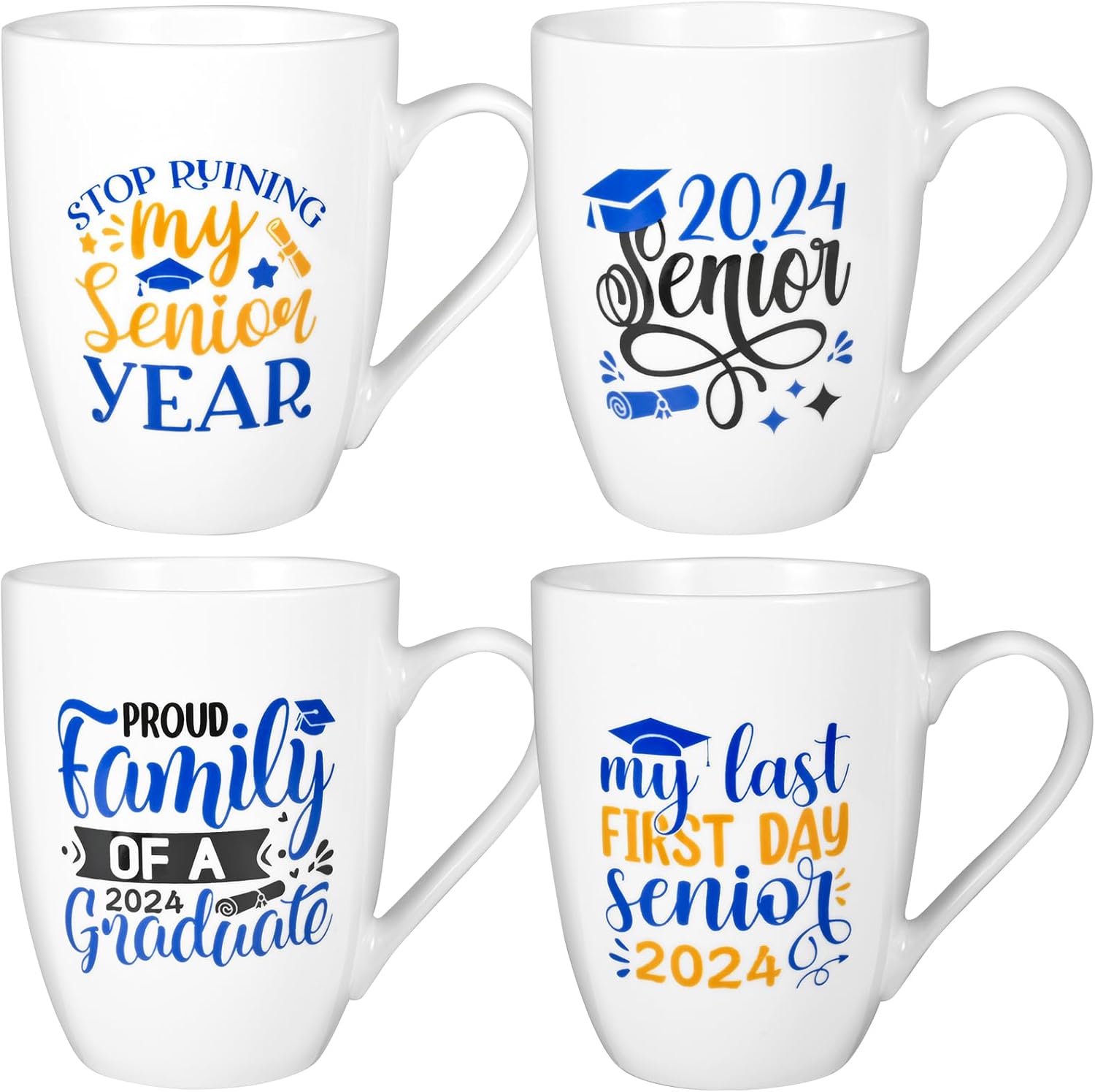 Amazon.com: 4 Pieces Graduation Coffee Mugs Set, 2024 Graduation Gifts ...