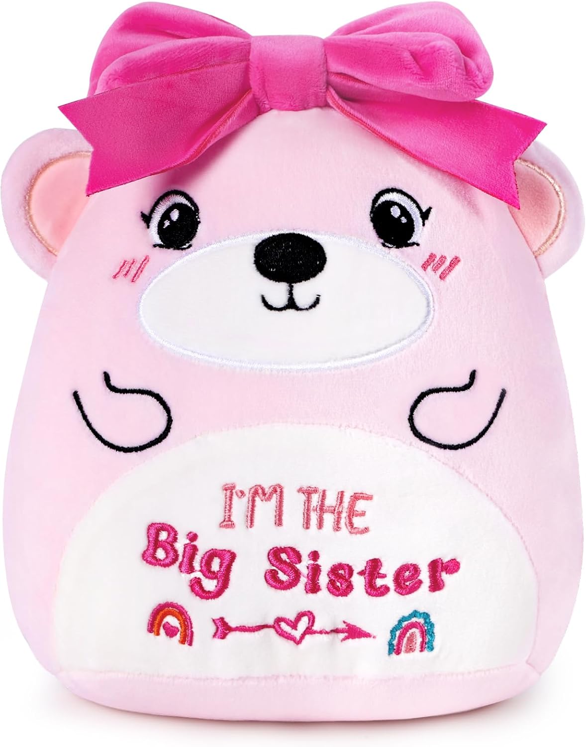 Amazon.com: InIsaJace Big Sister Stuffed Animal - 9 Inches Cute Pink ...