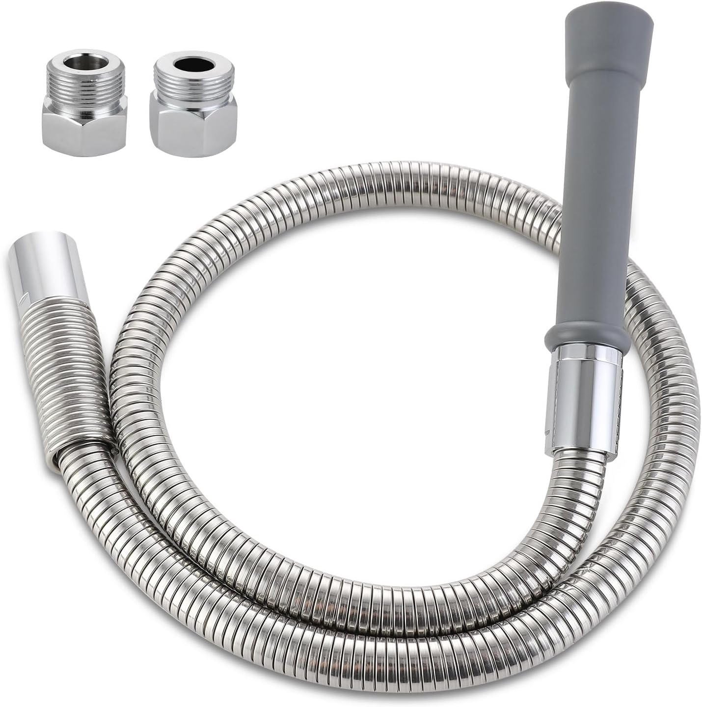 44” Stainless-Steel Pre Rinse Hose with Heat Resistant Black Handle for ...
