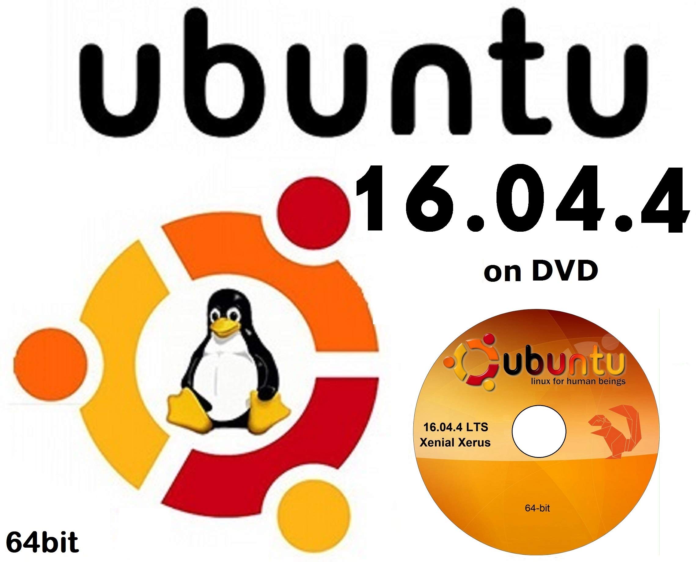 Ubuntu Linux 16 Full Operating System and Software DVD Disc - 64 Bit ...