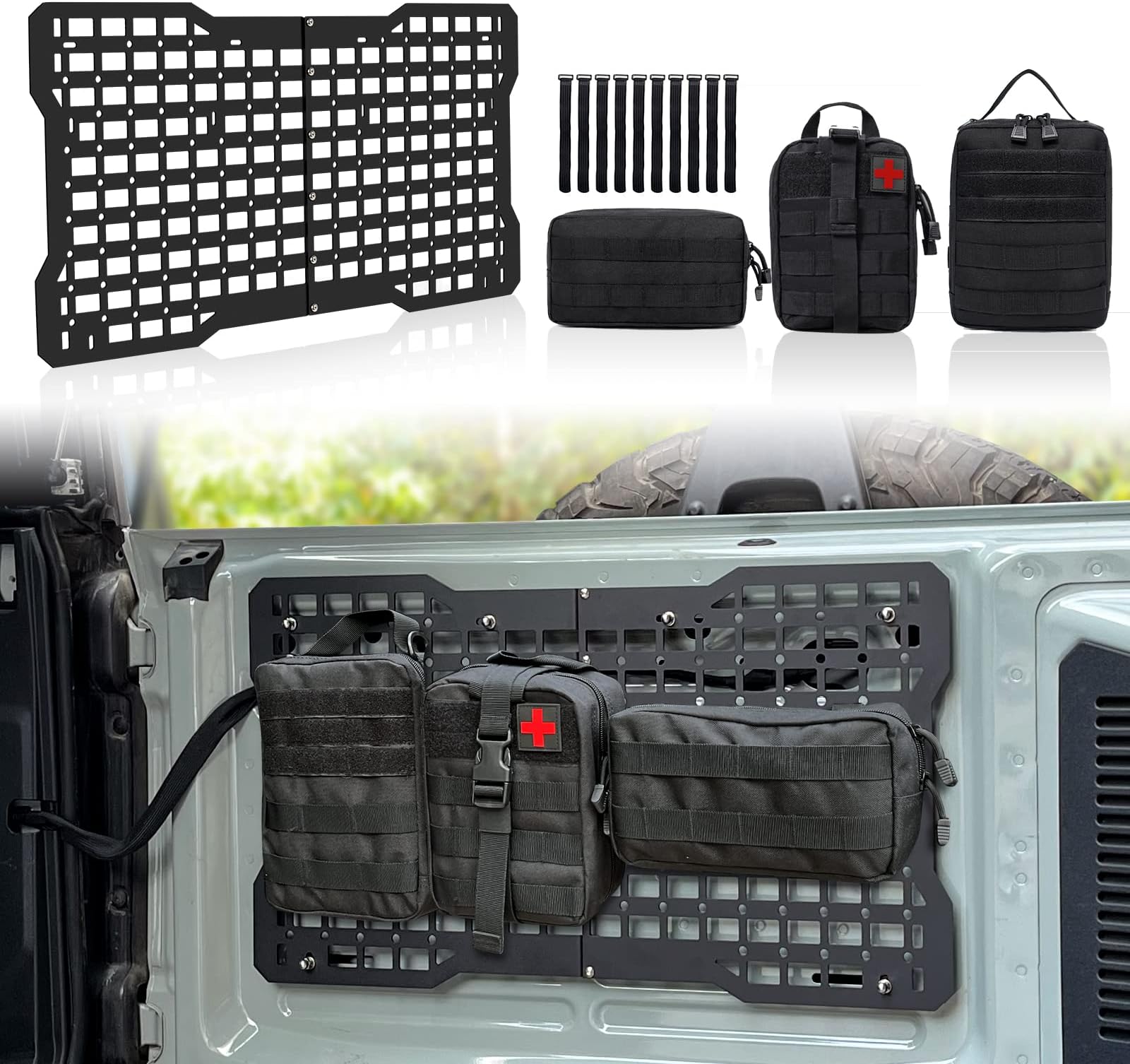 Amazon.com: Tluuze - Rear Window Molle Panel For Ford Bronco 2021 2022 ...