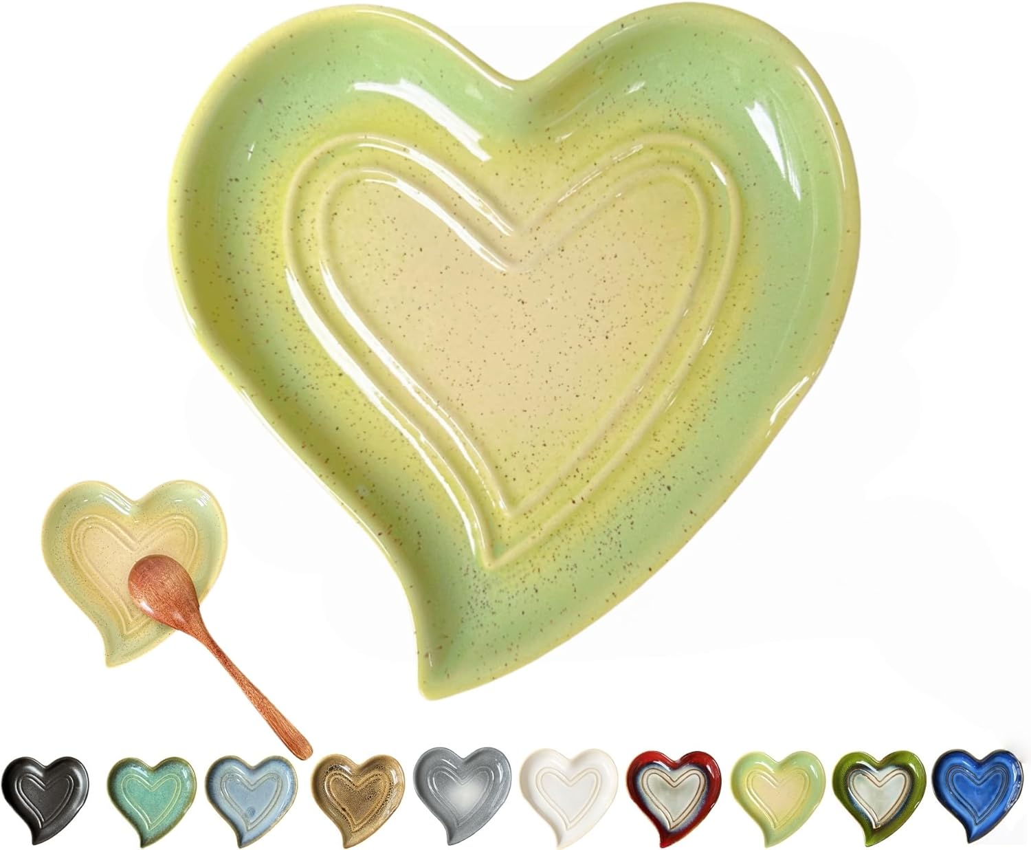Amazon.com: Ceramic Spoon Rest for Stove Top, Heart Cute Spoon Rest for ...