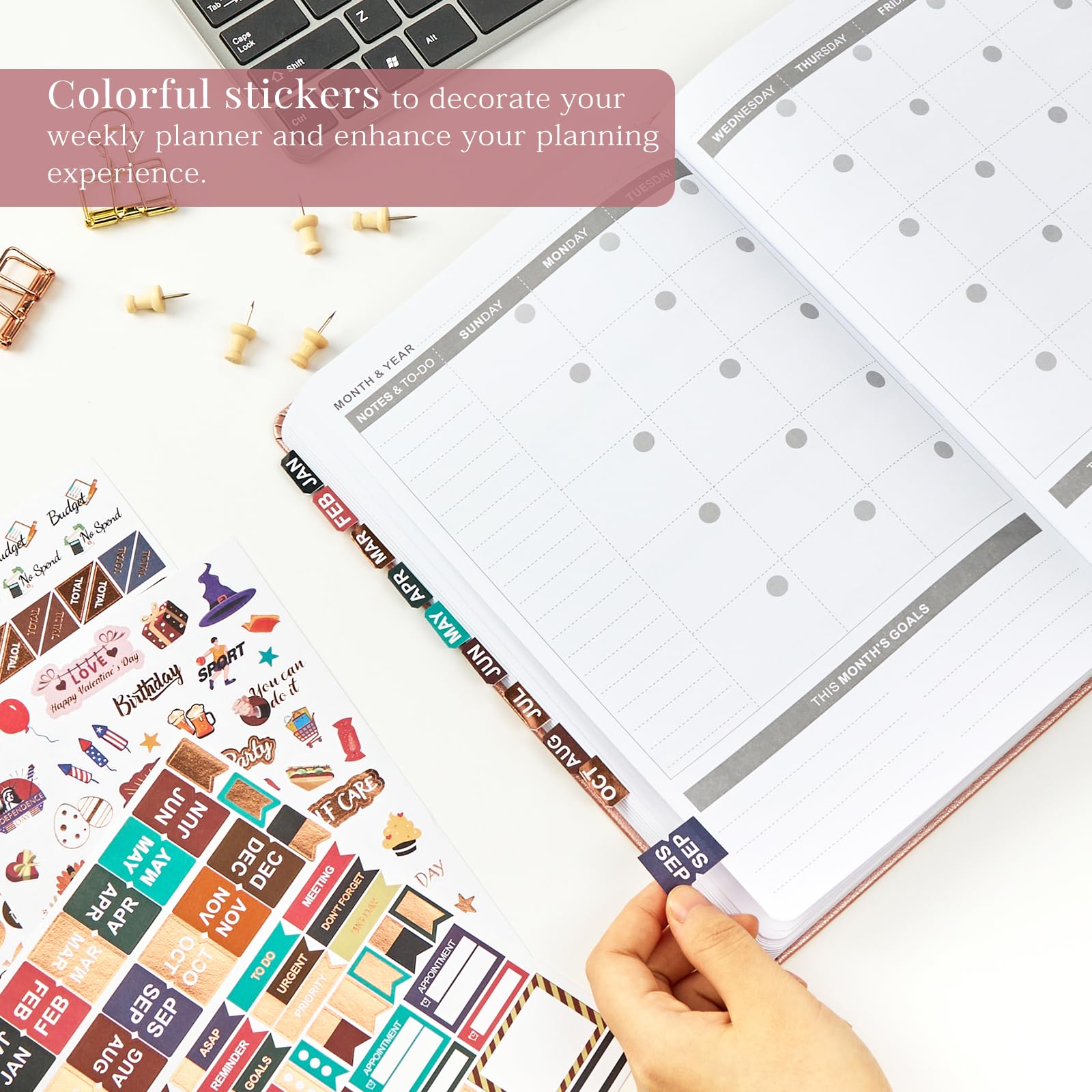 Snapklik.com : Weekly Planner, Large Undated Planner For Weekly And ...