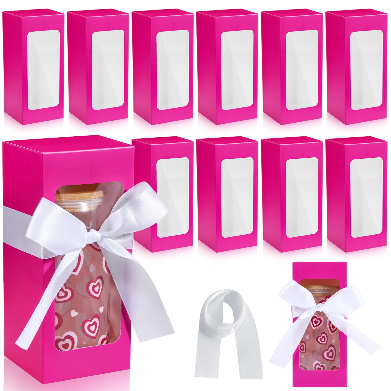 Amazon.com: Fulmoon 12 Sets Sublimation Glass Gift Boxes Christmas ...