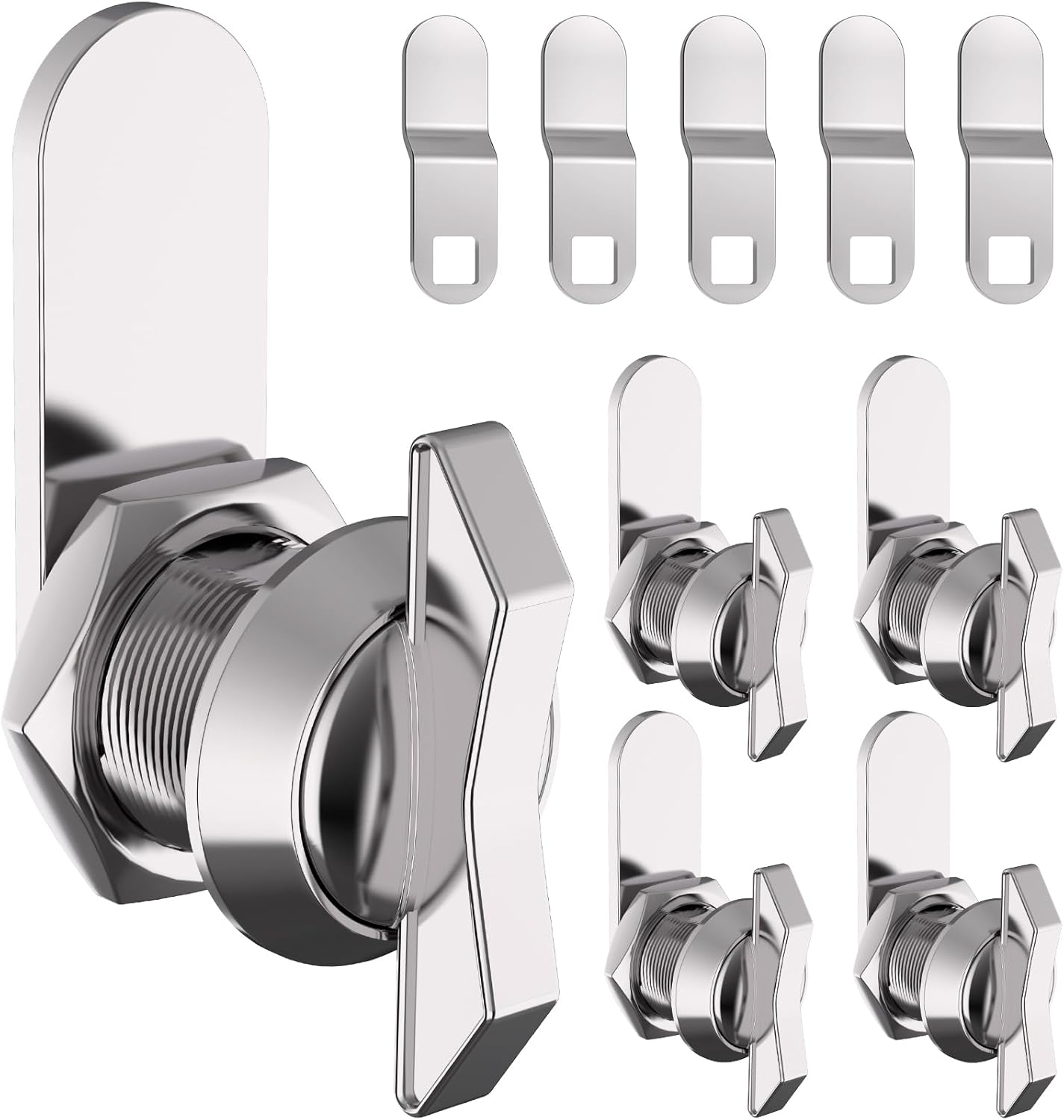 WELLUCK 5/8 Inch Thumb Operated Offset Cam Lock Set - Keyless 5PC ...