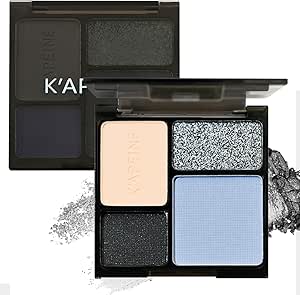 Black Blue Eyeshadow Palette Eye Shadow Pallets, Smokey Silver Glitter ...