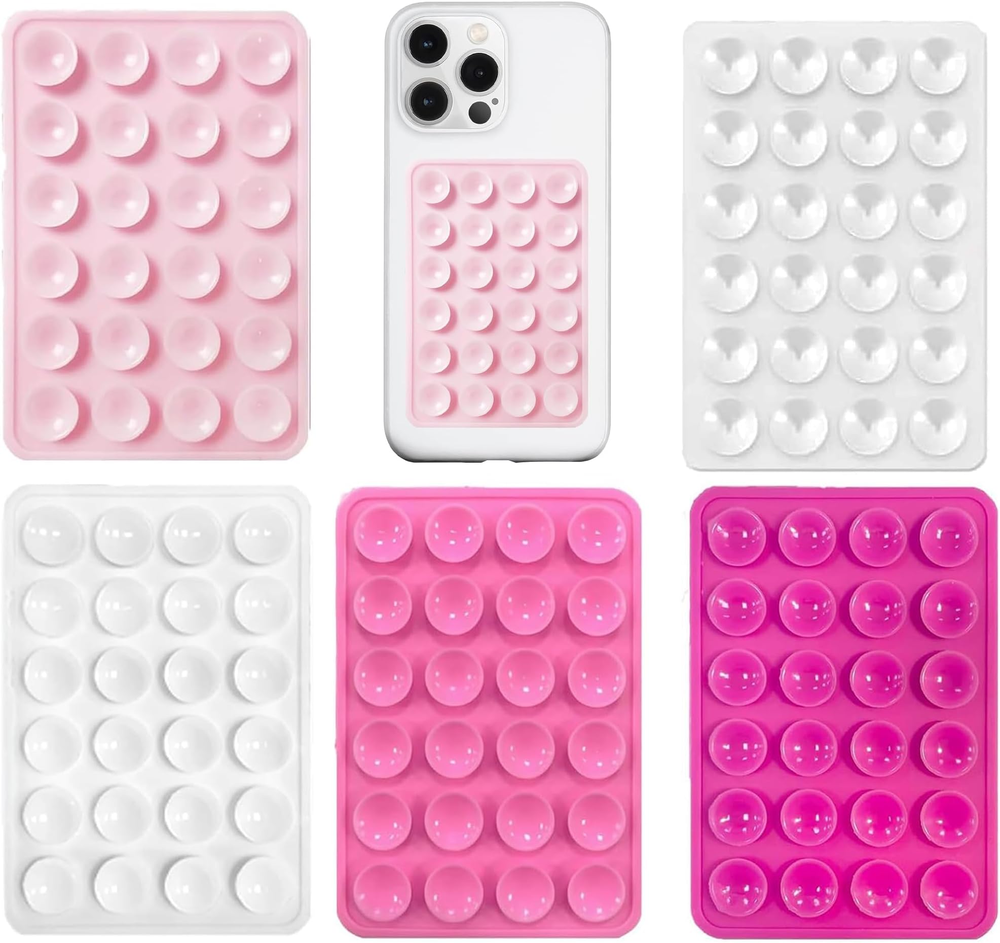 5pcs Phone Suction Pad As Silicon Suction Phone Case Mount, Non Slip ...