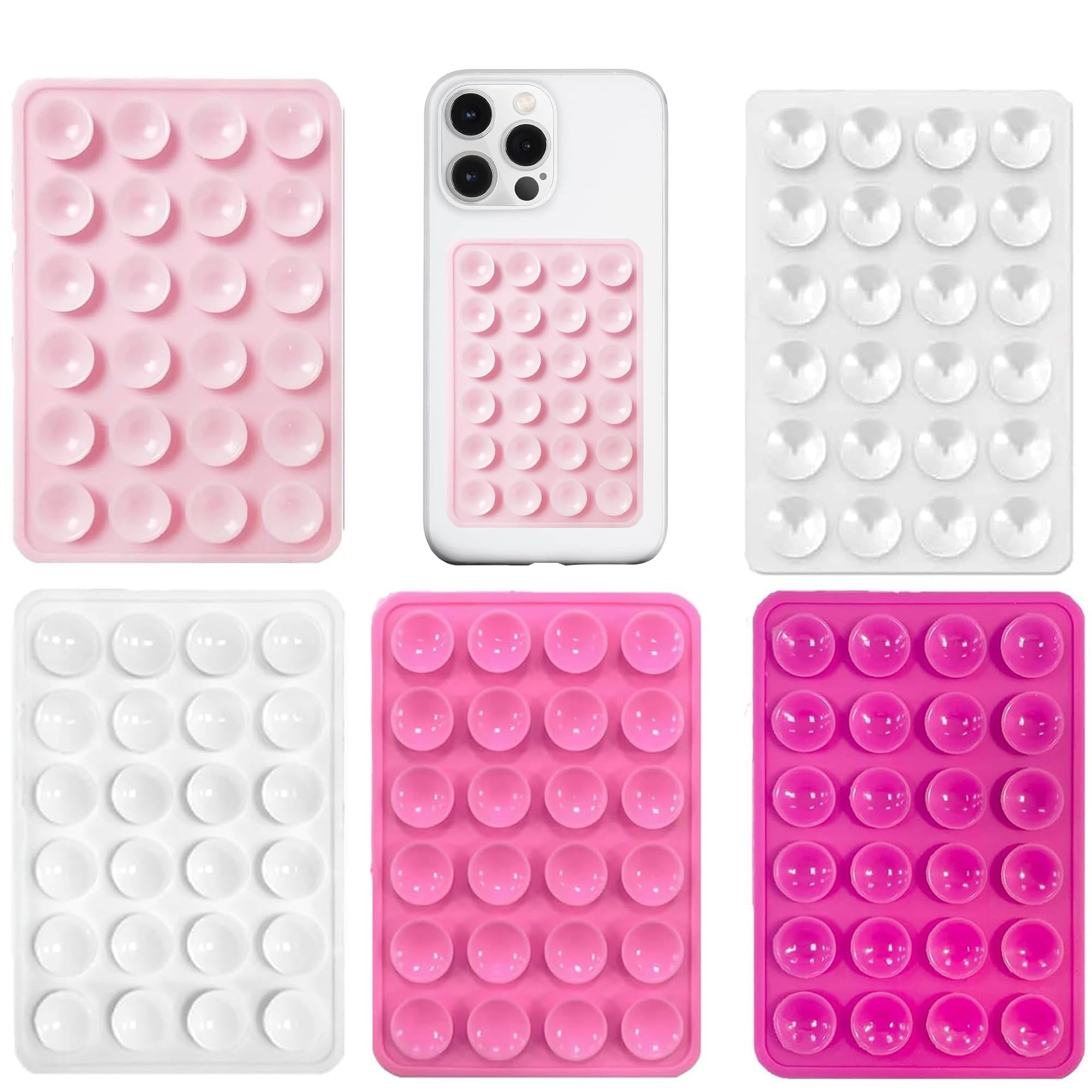 5pcs Phone Suction Pad As Silicon Suction Phone Case Mount, Non Slip ...