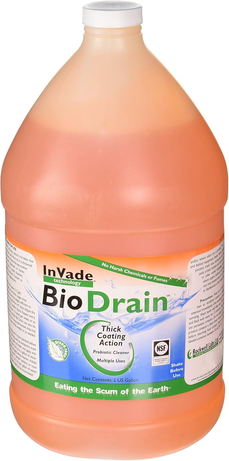 Amazon.com: Rockwell InVade Bio Drain Gel Drain Cleaner - 1 Case (4 Gallons) : Health & Household