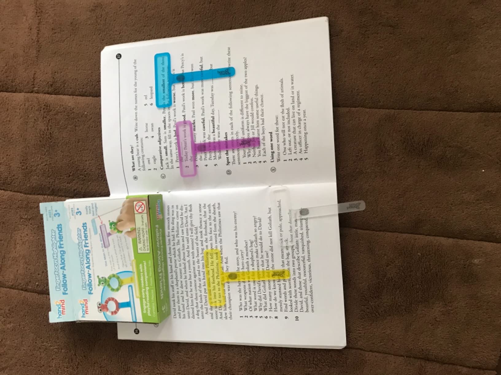 Learning Resources 94470 Finger Focus Highlighter, Follow-Along Friends ...