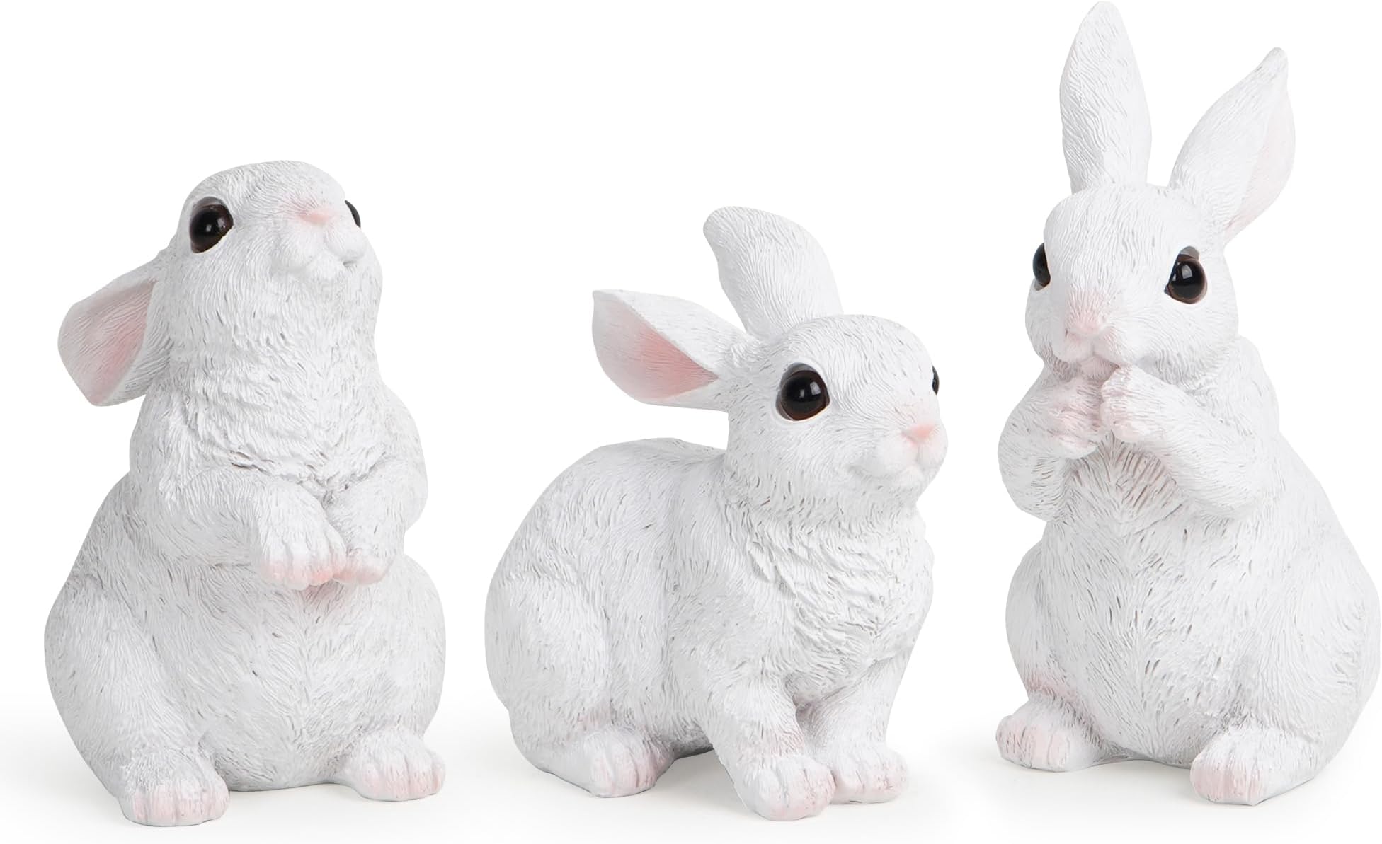 Amazon.com: Sulivans White Playful Bunny and Baby Bunny Figurine ...