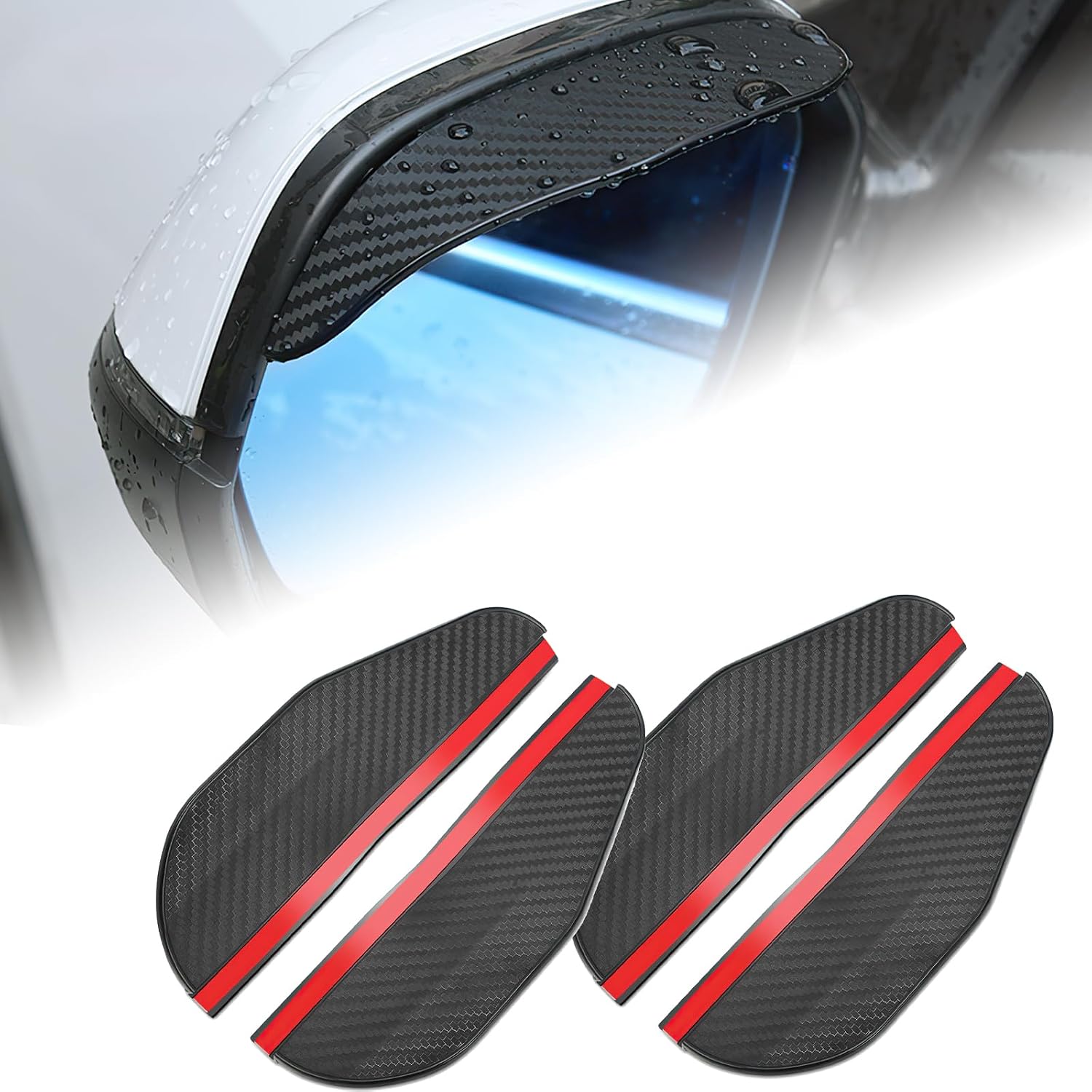 Car Accessories, 2 Pair Wing Mirror Rain Deflector for SUV Truck, Car ...