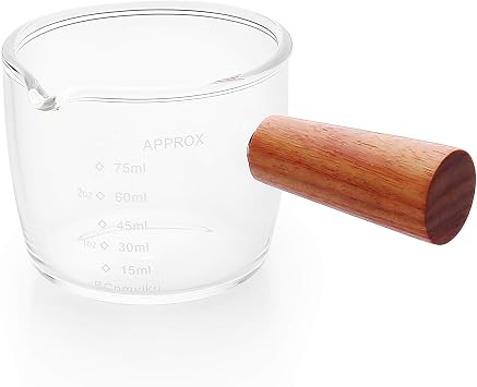 Amazon.com | BCnmviku 1 Pack Espresso Shot Glass 75ML Triple Pitcher ...