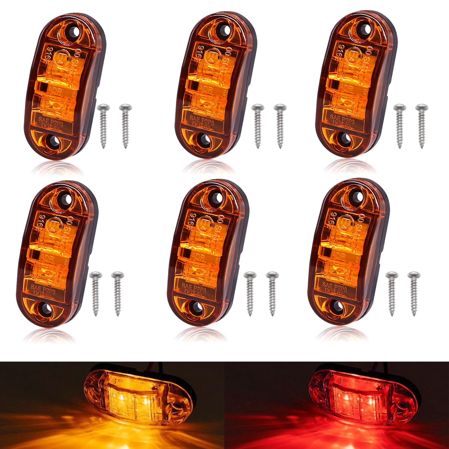 Rv Lights Amber Oval Door Amazon.com: Nilight 6 Inch Oval Amber LED