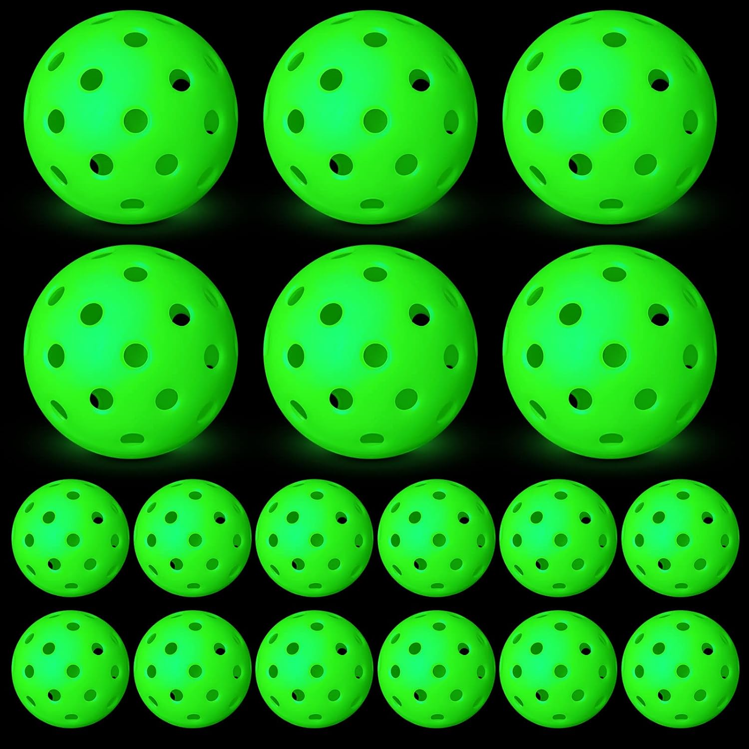 Amazon.com : Chitidr 18 Pcs Outdoor Balls Luminous Hollow Balls Glow in ...