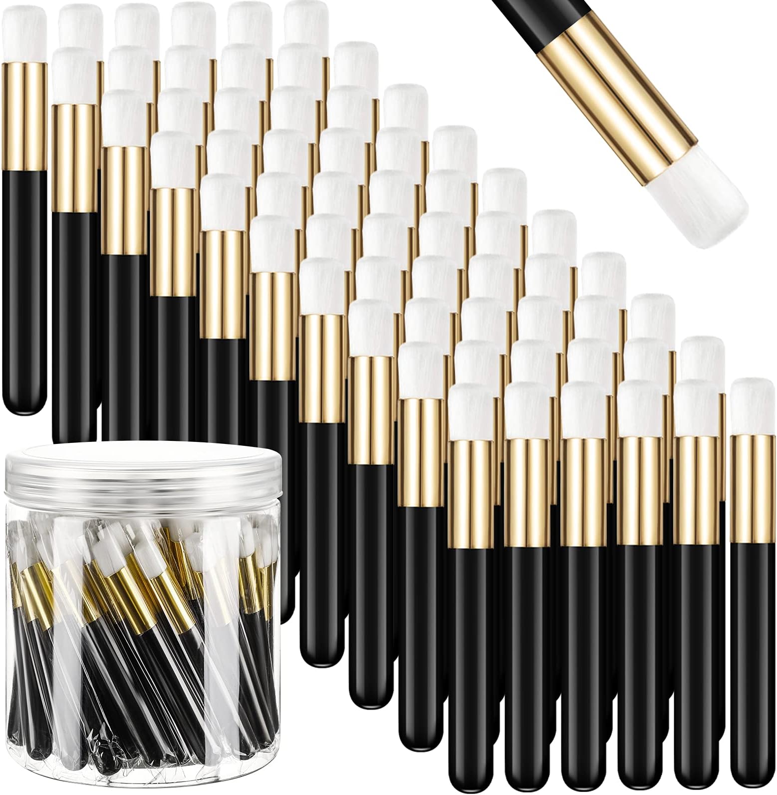 Amazon.com: Patelai 60 Pieces Lash Shampoo Brushes with Container ...