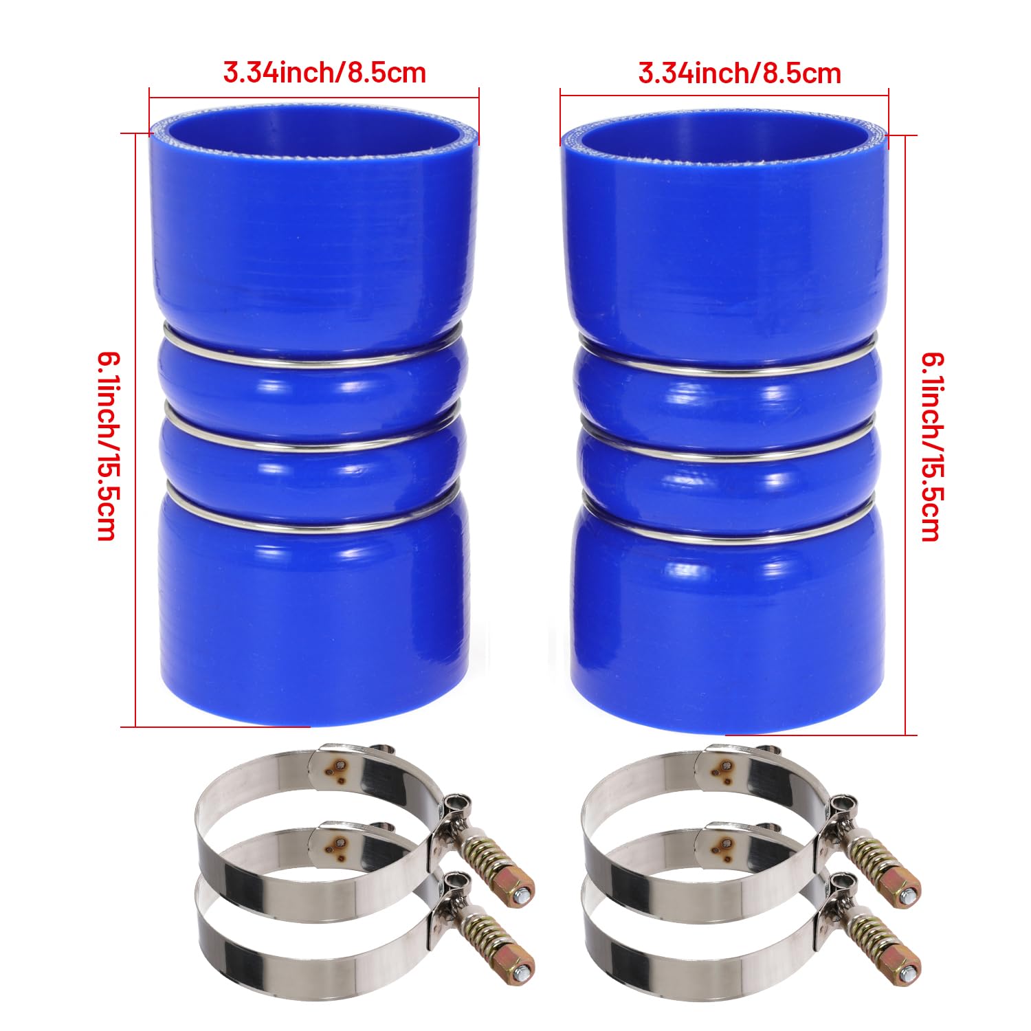 Snapklik.com : 3 Inch Silicone Charge Air Cooler Hump Hose Boot Set 3" X 6"