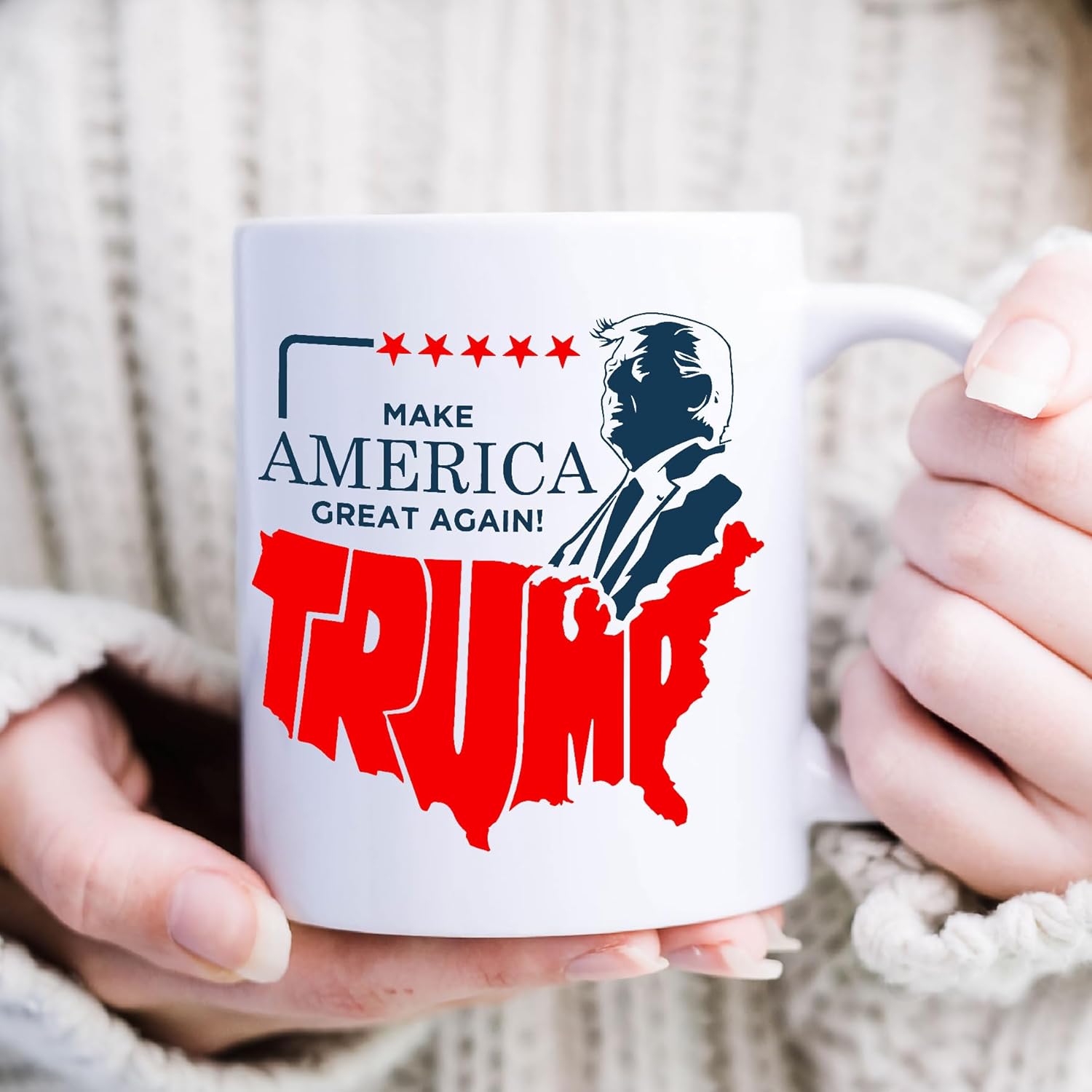 Amazon.com | Make America Great Mug, America Map Trump Mug, Pro America ...