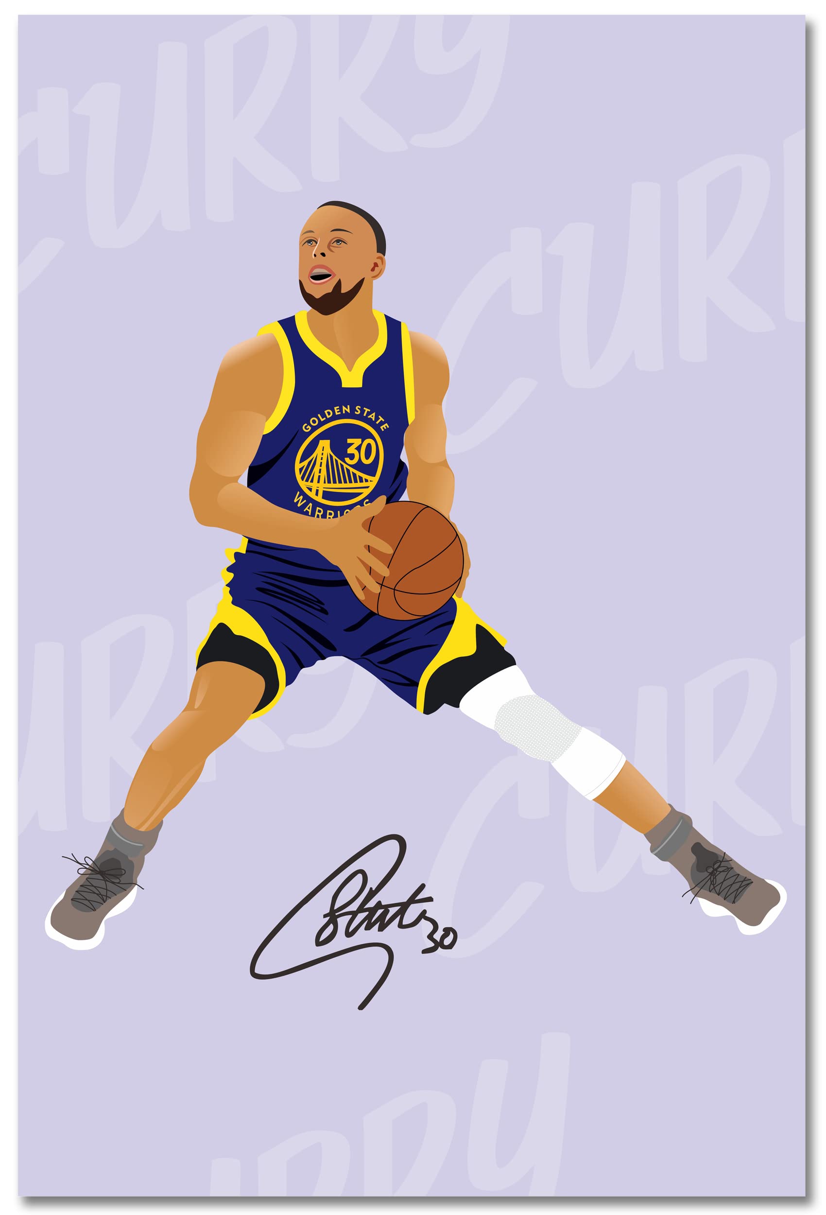Fondo De Pantalla De Dibujos Animados De Steph Curry