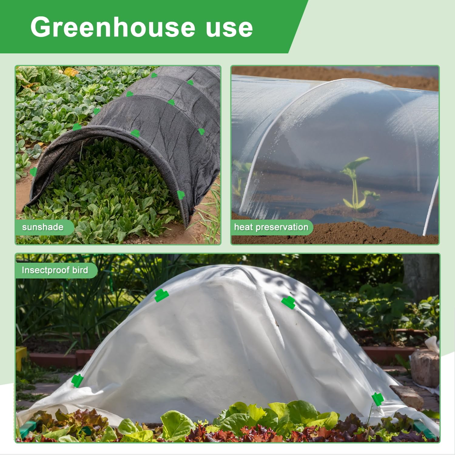 Garden Hoops Garden Hoops for Raised Beds 6.5FT Hoop House Greenhouse ...