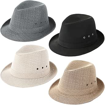 Gionforsy - Paquete de 4 gorros Fedora clásicos de los años 20 para ...