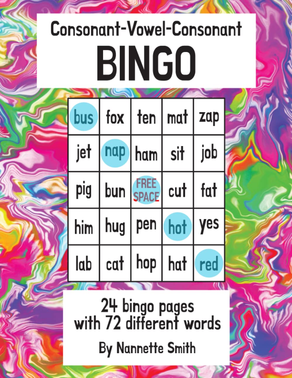 Buy Consonant-Vowel-Consonant (CVC) BINGO, 24 unique pages with 72 ...