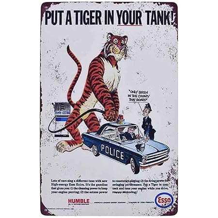Amazon.com: Esso Put a Tiger in Your Tank, Vintage Look Metal Wall ...