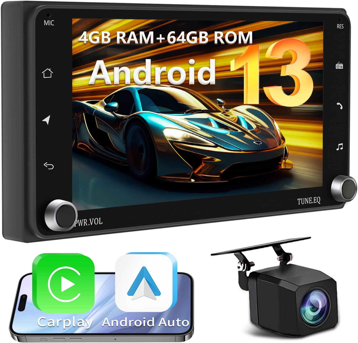 Amazon.com: 4G+64G Car Stereo for Toyota Corolla 2000-2007, 6.2 Inch ...